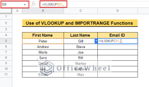 VLOOKUP with IMPORTRANGE Function in Google Sheets