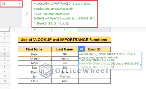 VLOOKUP with IMPORTRANGE Function in Google Sheets