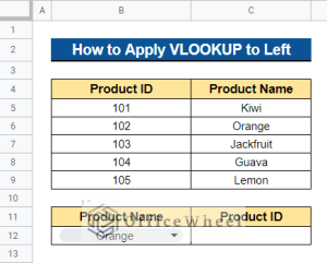 How to VLOOKUP Left in Google Sheets (4 Simple Ways)