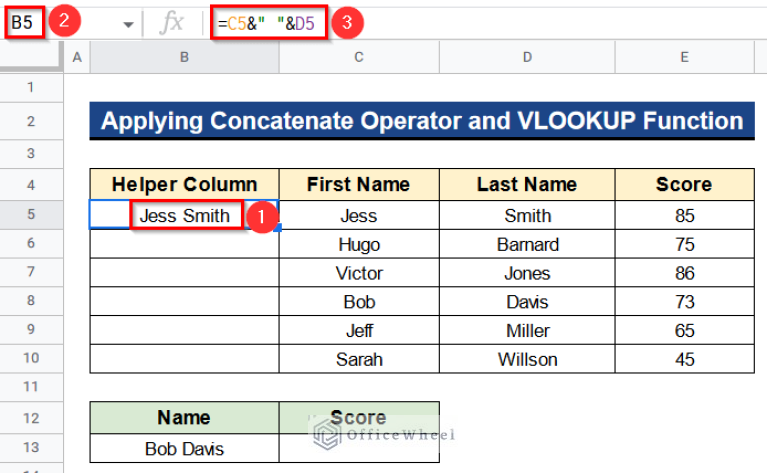 How to Concatenate with VLOOKUP in Google Sheets