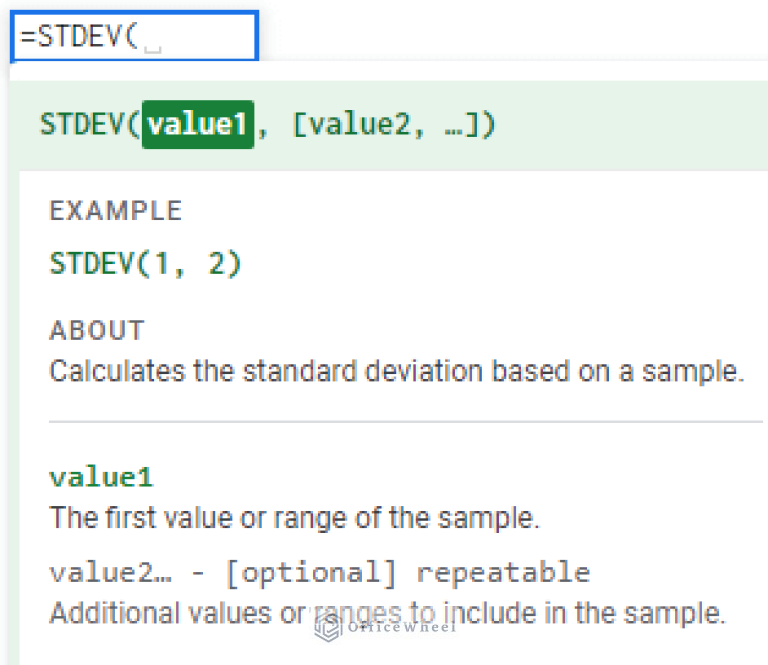 How To Calculate Standard Deviation In Google Sheets