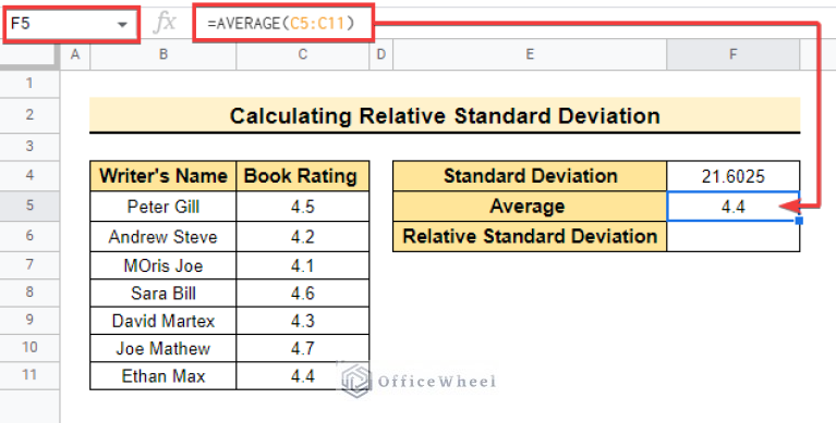 How to Calculate Standard Deviation in Google Sheets