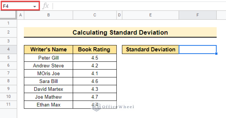 How to Calculate Standard Deviation in Google Sheets