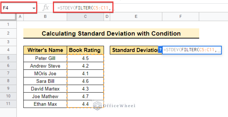 How to Calculate Standard Deviation in Google Sheets