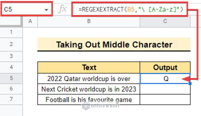 Use REGEXEXTRACT Function Between Two Characters in Google Sheets