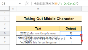 Use REGEXEXTRACT Function Between Two Characters in Google Sheets