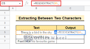 Use REGEXEXTRACT Function Between Two Characters in Google Sheets