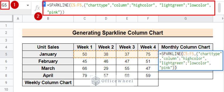 How to Insert Sparklines in Google Sheets (4 Useful Examples)