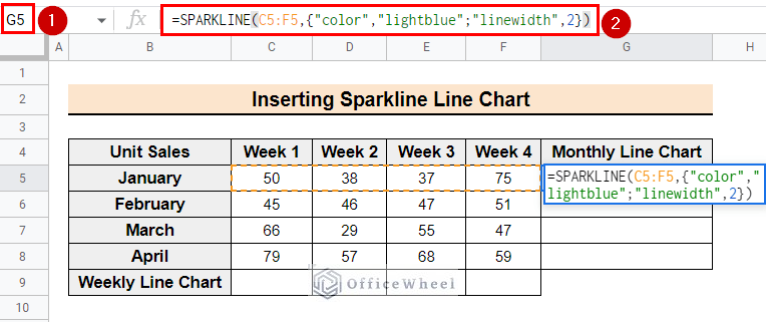 How to Insert Sparklines in Google Sheets (4 Useful Examples)