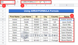How to Add Space with CONCATENATE in Google Sheets
