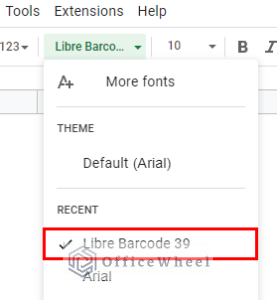 How to Apply Barcode Font in Google Sheets (With Easy Steps)