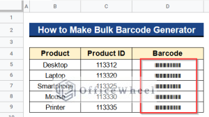 How to Make Bulk Barcode Generator in Google Sheets