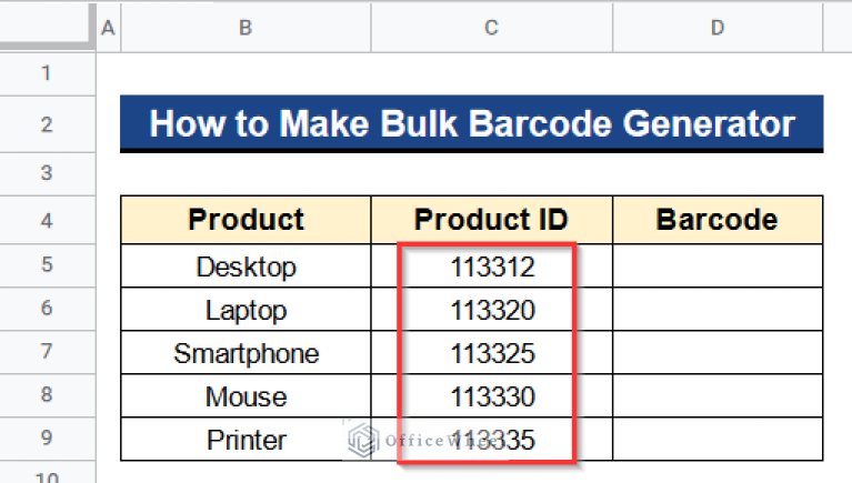 How to Make Bulk Barcode Generator in Google Sheets