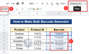 How to Make Bulk Barcode Generator in Google Sheets