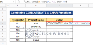 How to Concatenate Double Quotes in Google Sheets (3 Ways)