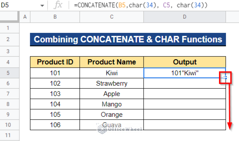 How to Concatenate Double Quotes in Google Sheets (3 Ways)