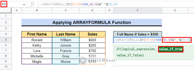 How to Concatenate Values for IF Condition in Google Sheets