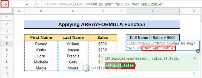 How to Concatenate Values for IF Condition in Google Sheets