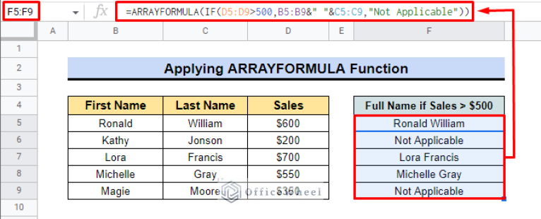 How to Concatenate Values for IF Condition in Google Sheets