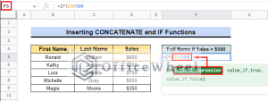 How to Concatenate Values for IF Condition in Google Sheets