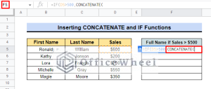 How to Concatenate Values for IF Condition in Google Sheets