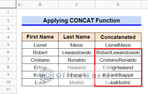 How to Concatenate Multiple Cells in Google Sheets (11 Examples)