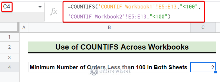 Google Sheets Count Cells from Another Workbook with COUNTIF Function