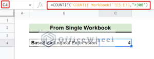 Google Sheets Count Cells from Another Workbook with COUNTIF Function