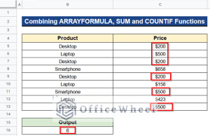 How to Use COUNTIF Function with OR Logic in Google Sheets
