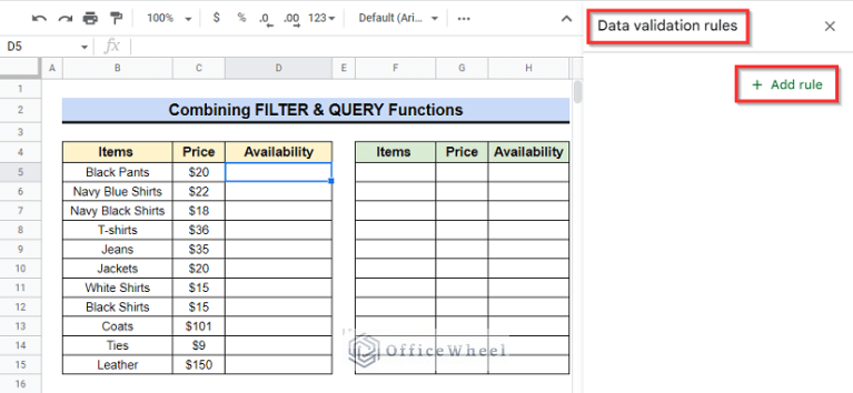 How to Use Data Validation and Filter in Google Sheets (4 Ways)