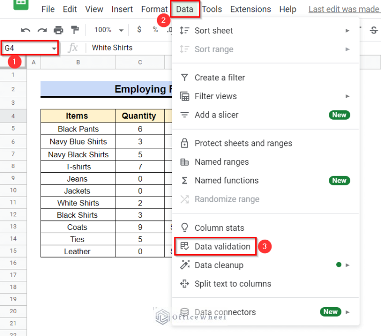 How to Use Data Validation and Filter in Google Sheets (4 Ways)