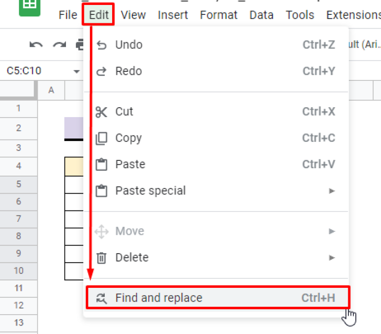 How To Find And Replace Blank Cells In Google Sheets