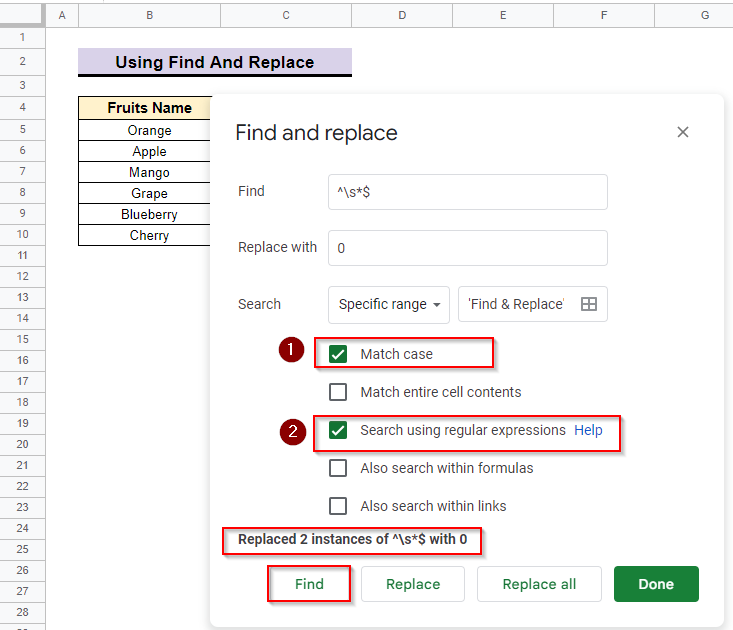  How To Find And Replace Blank Cells In Google Sheets 