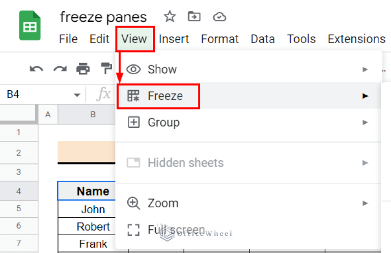 How to Freeze Panes in Google Sheets (3 Simple Ways)
