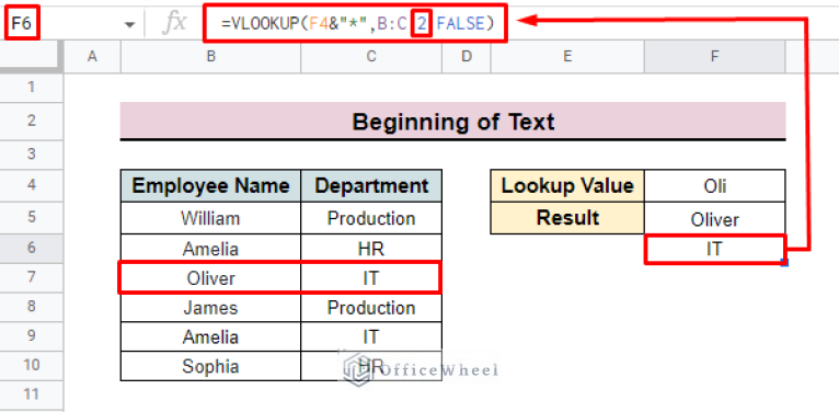 How to VLOOKUP for Partial Match in Google Sheets