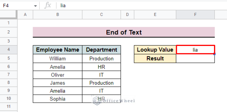 How to VLOOKUP for Partial Match in Google Sheets