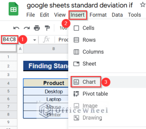 Calculate Standard Deviation with IF Condition in Google Sheets