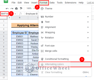 How to Add Alternating Colors Every 2 Rows in Google Sheets