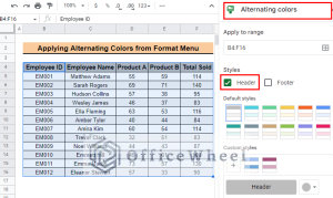 How to Add Alternating Colors Every 2 Rows in Google Sheets