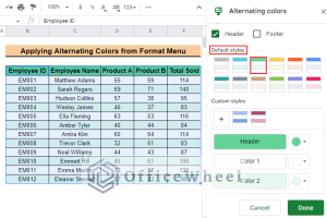 How to Add Alternating Colors Every 2 Rows in Google Sheets