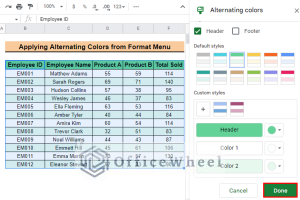 How to Add Alternating Colors Every 2 Rows in Google Sheets