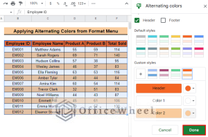 How to Add Alternating Colors Every 2 Rows in Google Sheets