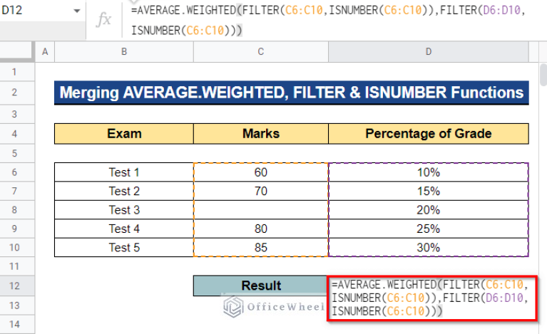 How to Ignore Blank Cells with AVERAGE Formula in Google Sheets