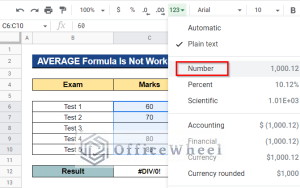How to Ignore Blank Cells with AVERAGE Formula in Google Sheets