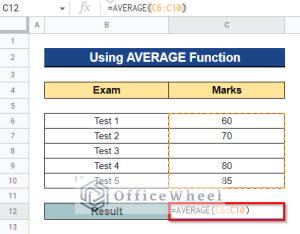 How to Ignore Blank Cells with AVERAGE Formula in Google Sheets