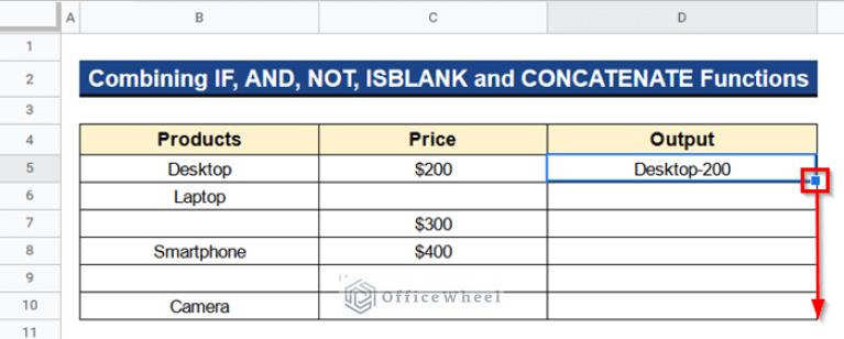 How to Concatenate If Cell Is Not Blank in Google Sheets (7 Ways)