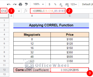 How to Find Correlation Between Two Columns in Google Sheets