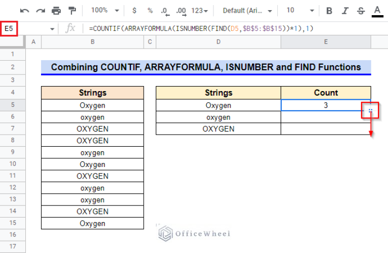 How to Execute Case Sensitive COUNTIF in Google Sheets