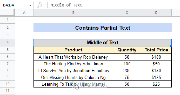 Use COUNTIF If Cell Contains Specific Text in Google Sheets