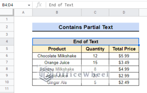 Use COUNTIF If Cell Contains Specific Text in Google Sheets